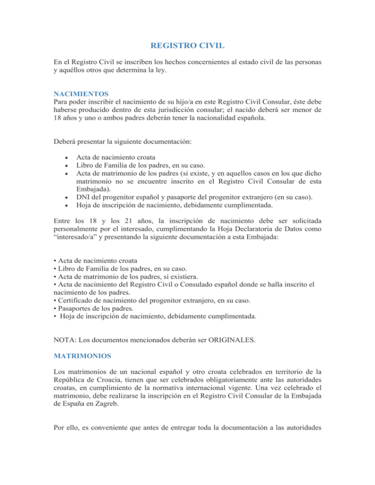 REGISTRO CIVIL
