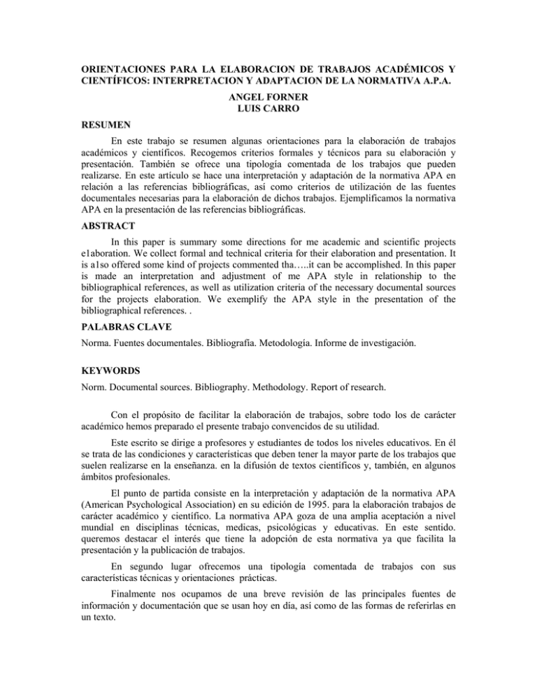 interpretacion y adaptacion de la normativa apa an
