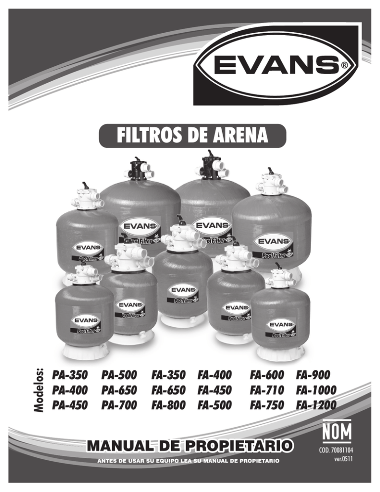 FILTROS DE ARENA