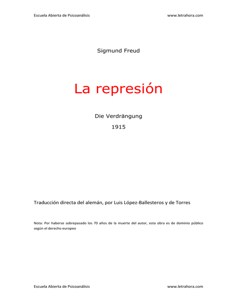 La represión - E-Thinking Formación