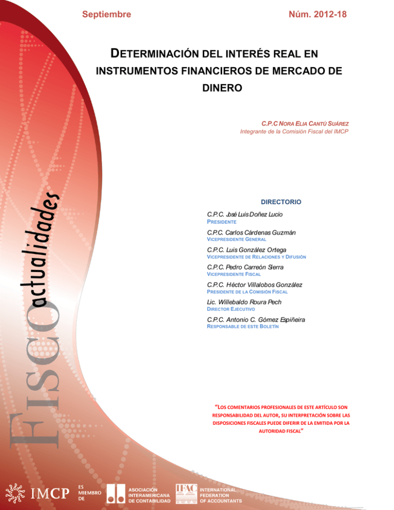 determinación del interés real