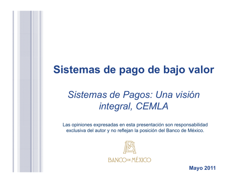 Sistemas de pago de bajo valor