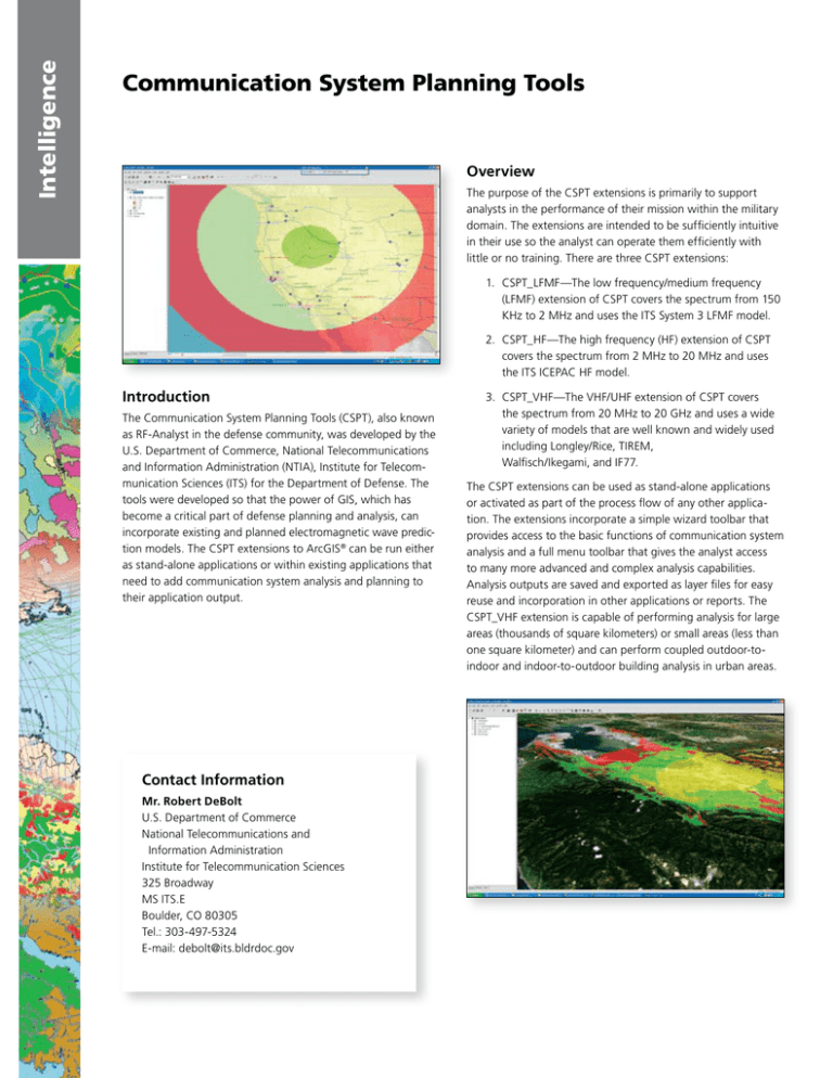 Communication System Planning Tools