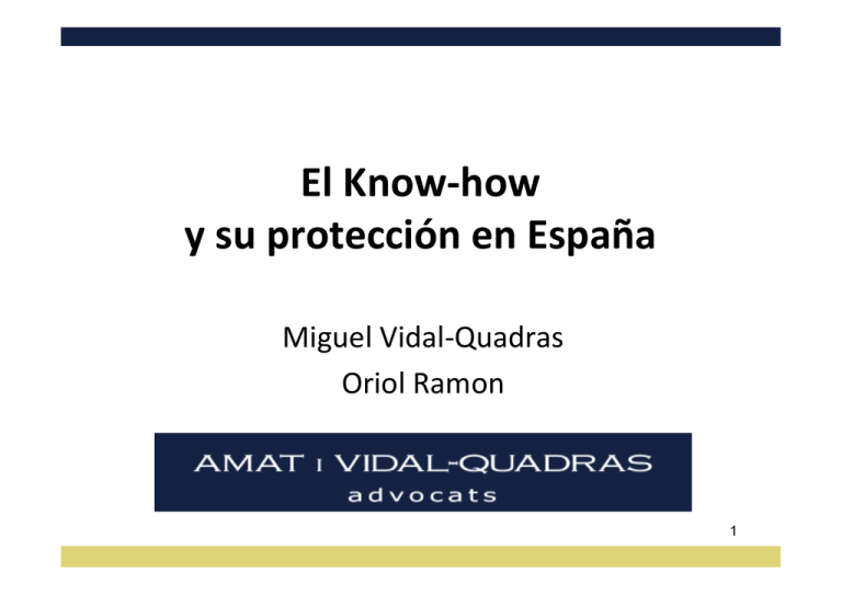 El Know-how y su protección en España