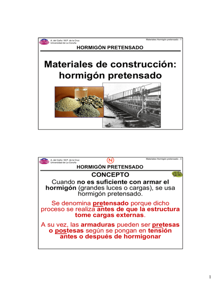 Materiales de construcción: hormigón pretensado