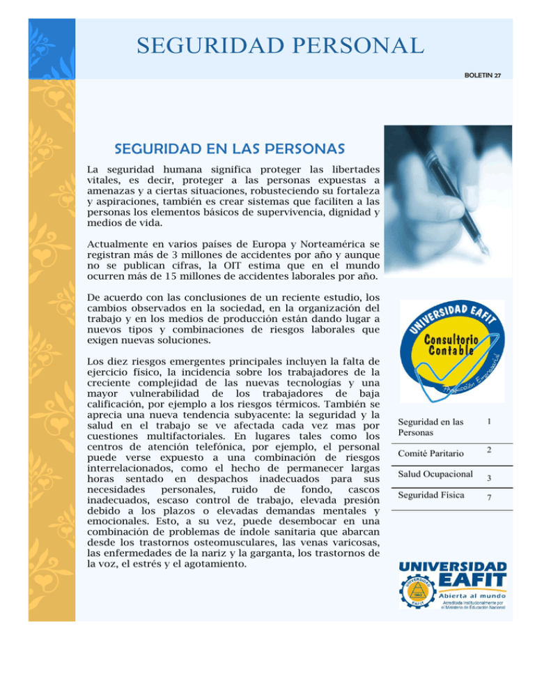 seguridad personal - Universidad EAFIT