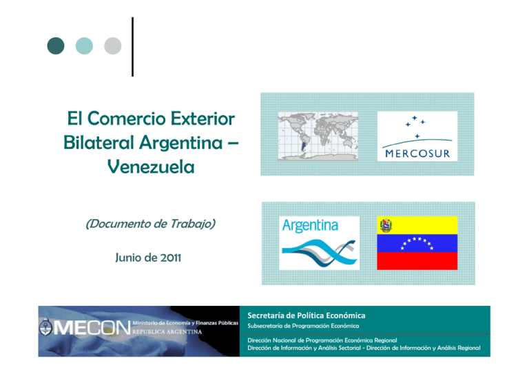 El Comercio Exterior Bilateral Argentina – Venezuela