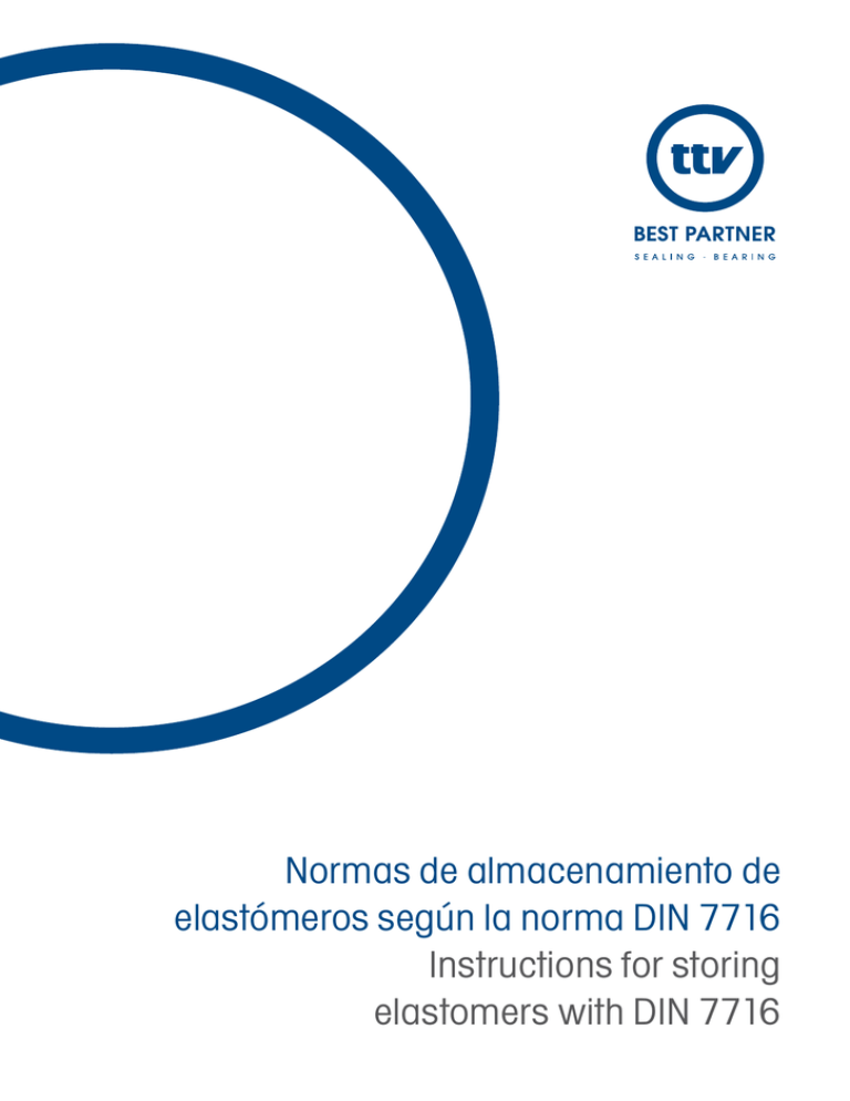 Guías Almacenamiento Elastómeros DIN 7716