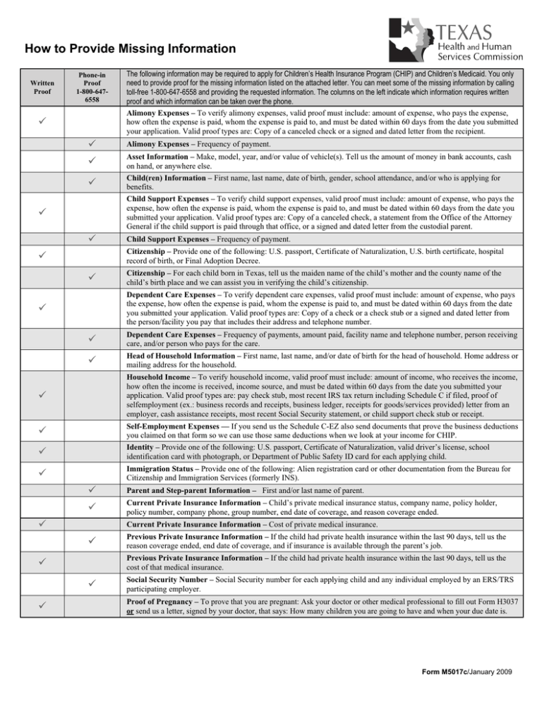 How to Provide Missing Information