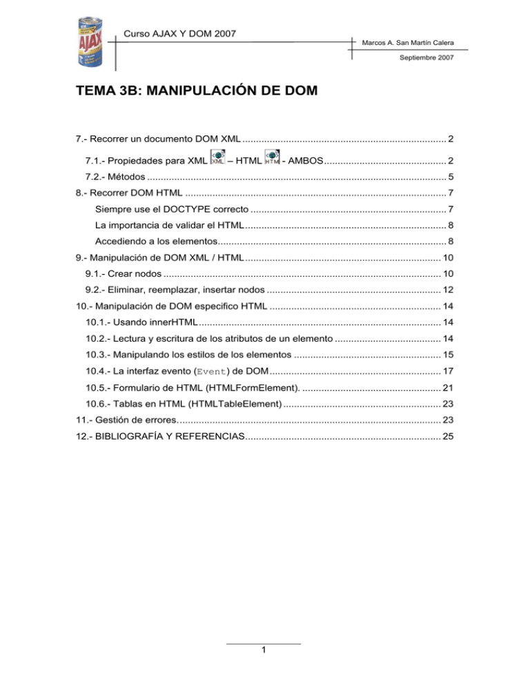 TEMA 3B: MANIPULACIÓN DE DOM