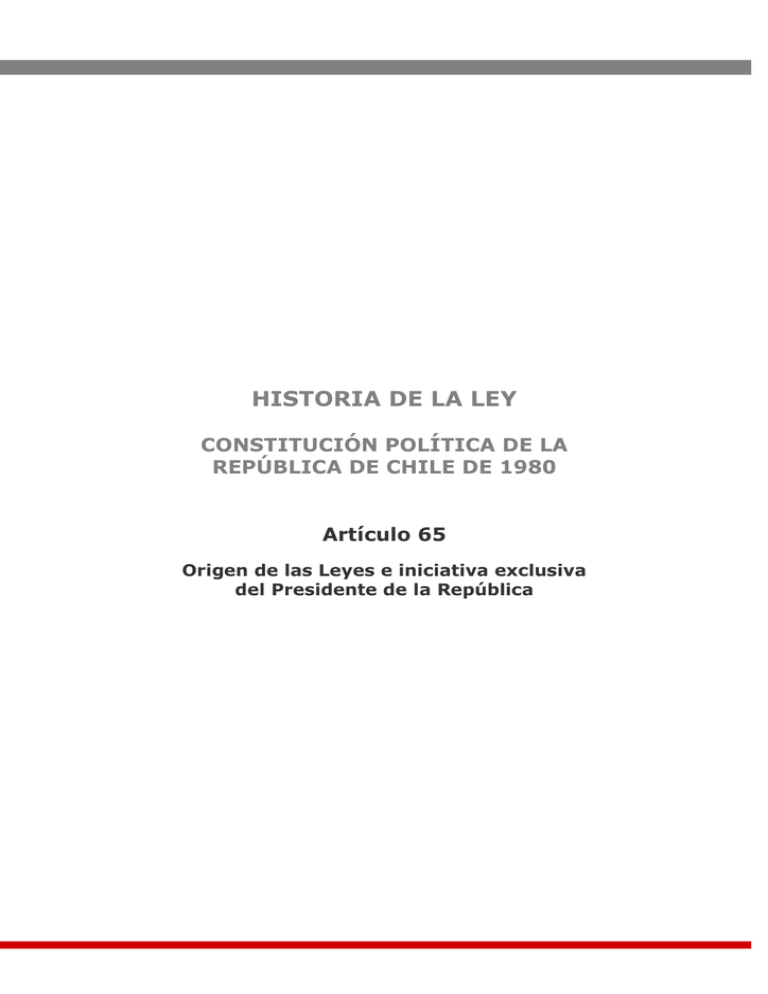 Historia del Artículo 65