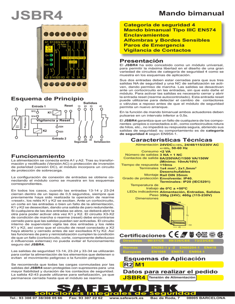 JSBR4, mando bimanual