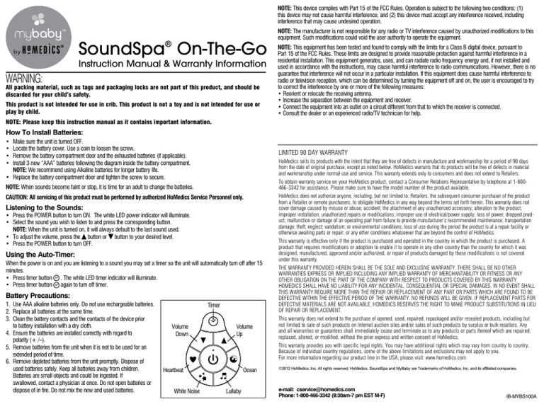 SoundSpa® On-The-Go