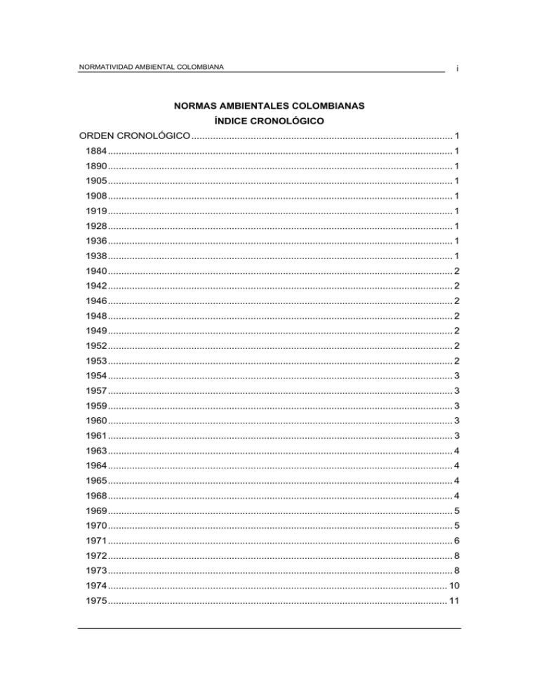 orden cronologico normas