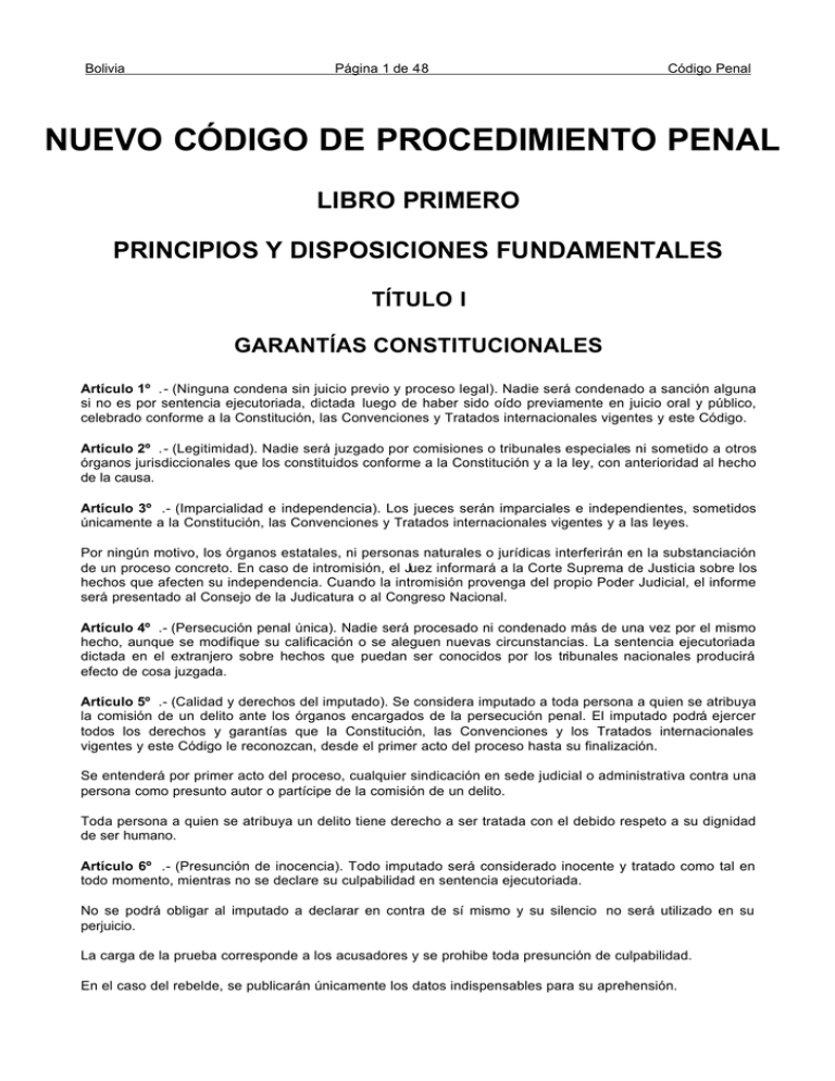 nuevo código de procedimiento penal