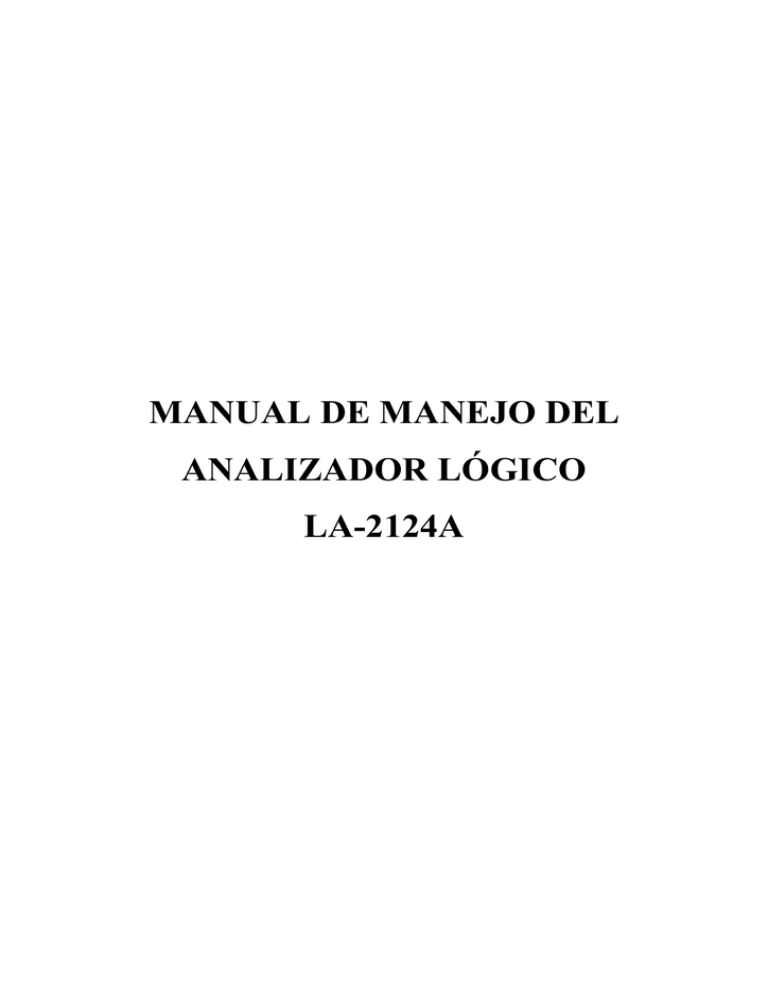manual de manejo del analizador lógico la-2124a