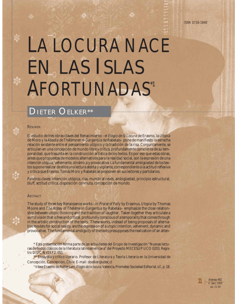 LA LOCURA NACE EN LAS ISLAS AFORTUNADAS*1