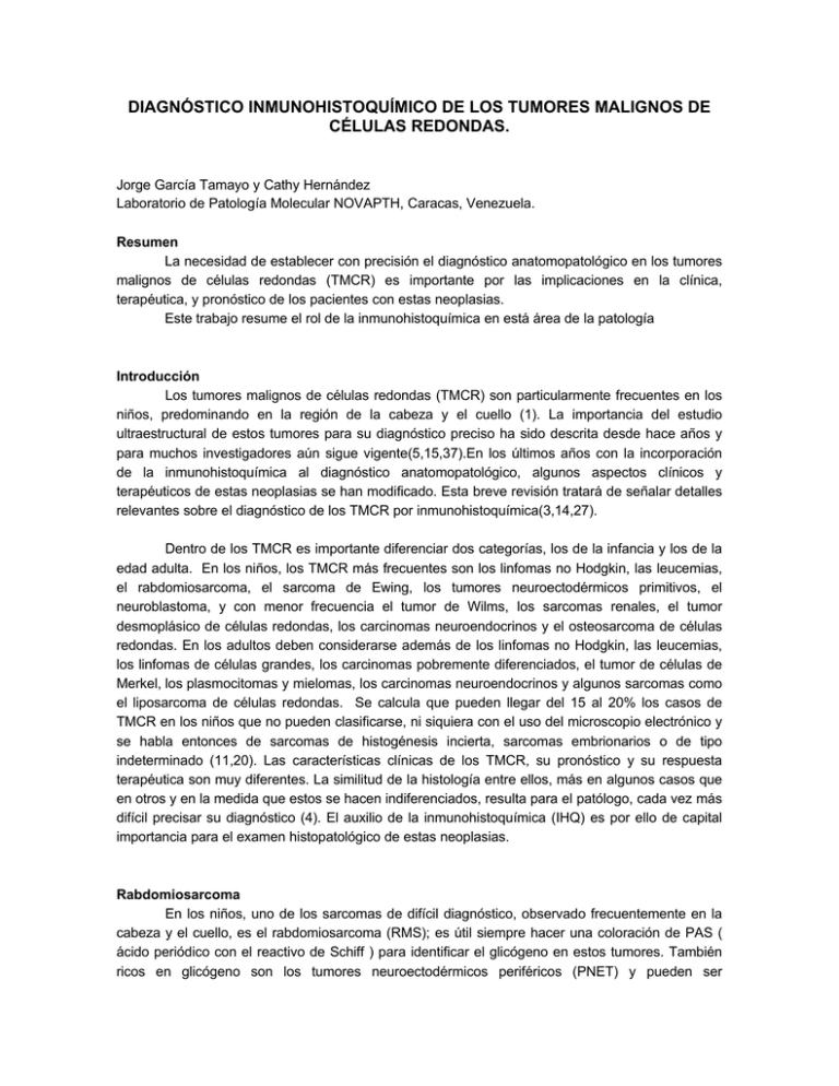 diagnóstico inmunohistoquímico de los tumores malignos