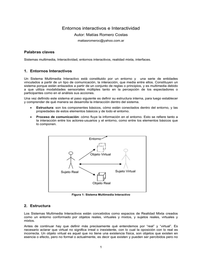 Entornos interactivos e Interactividad