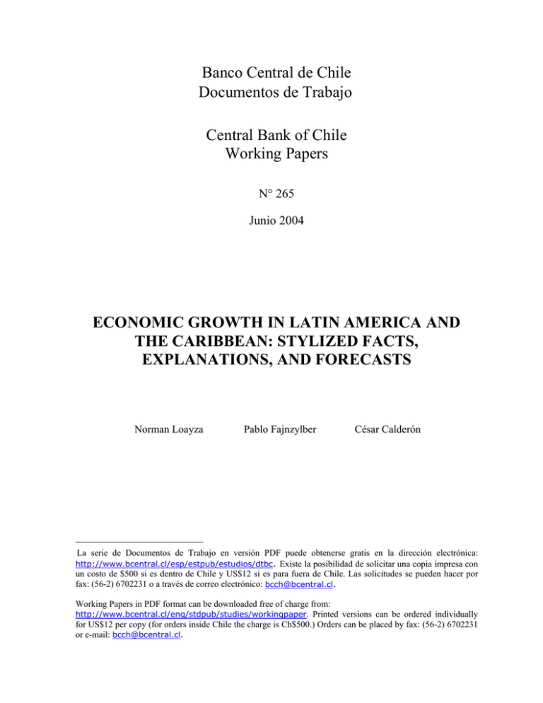 Economic Growth in Latin America and The Caribbean