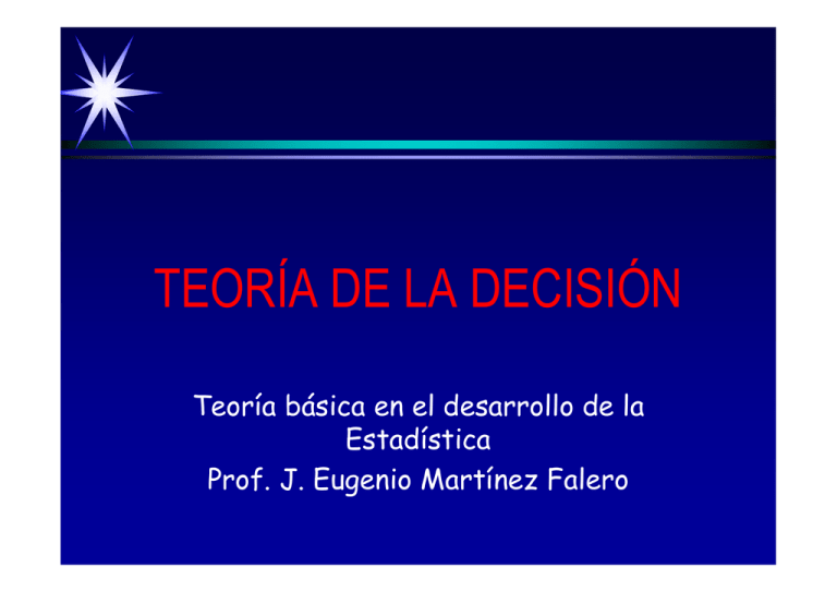 TEORÍA DE LA DECISIÓN