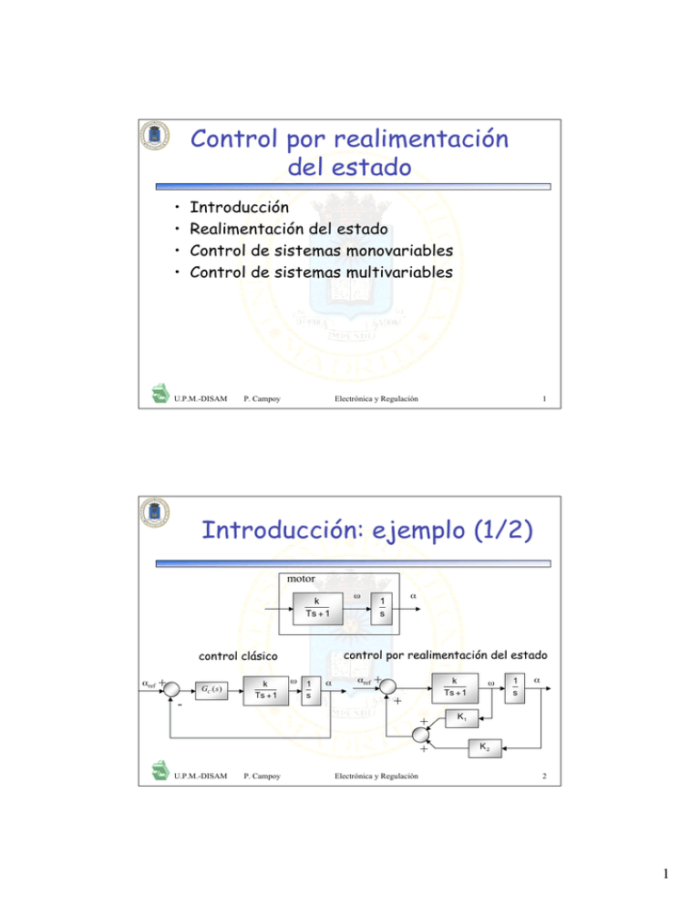 5 Control por realimentación del estado