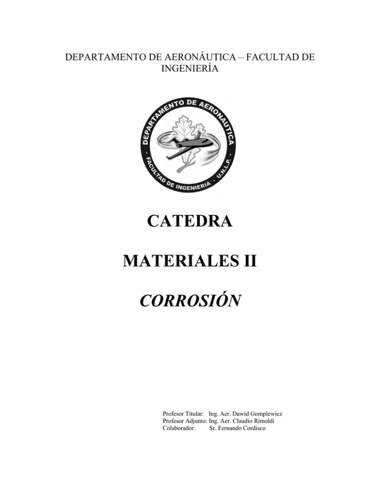 CATEDRA MATERIALES II CORROSIÓN