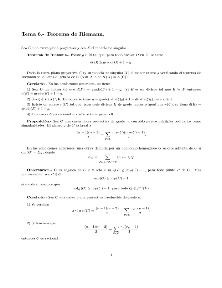 Tema 6.- Teorema de Riemann.