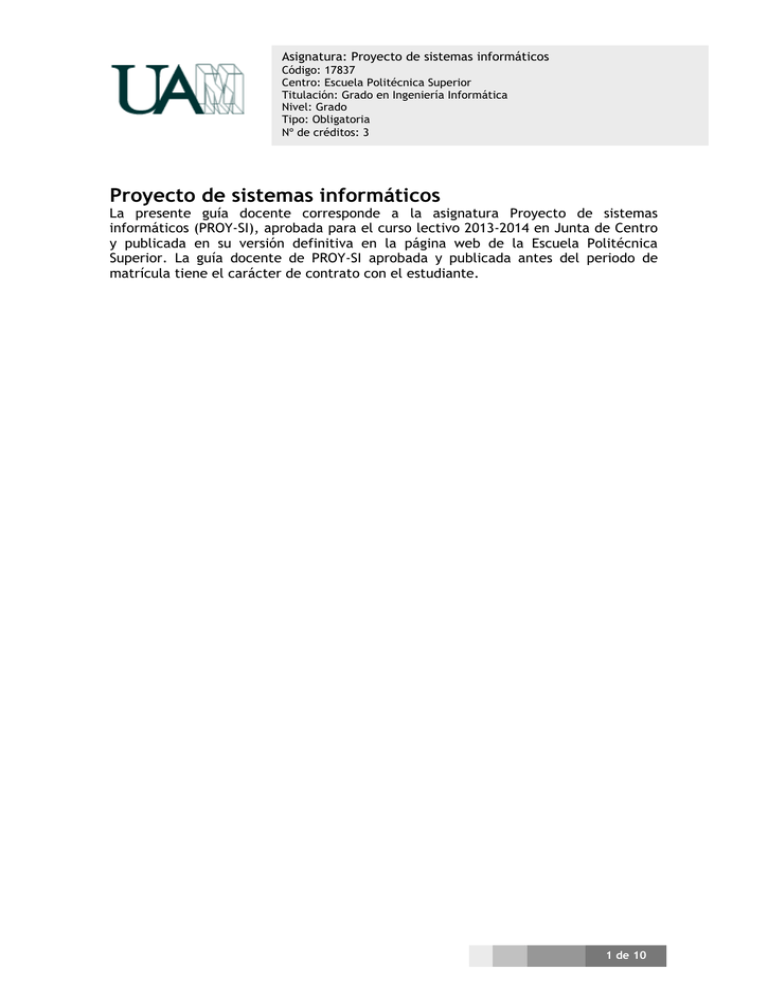 Proyecto de sistemas informáticos