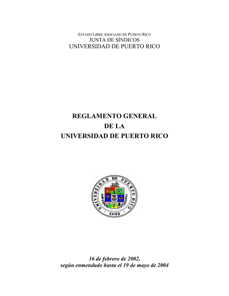 Reglamento General de la Universidad de Puerto Rico