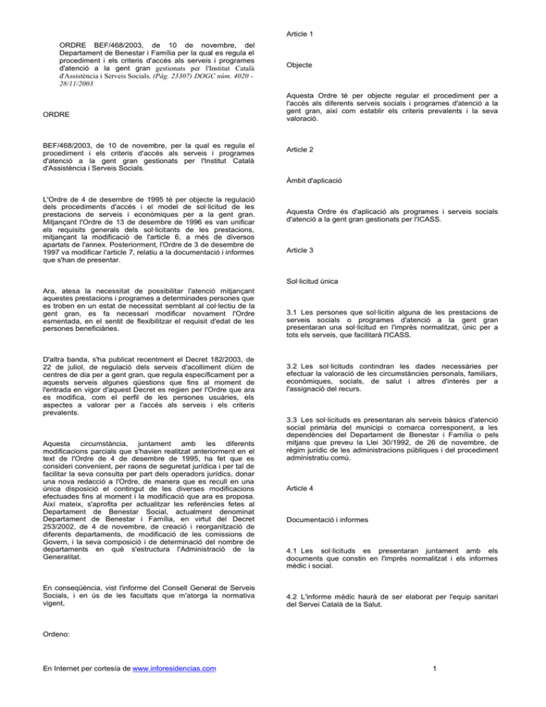 DOGC núm - Inforesidencias