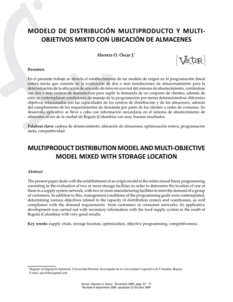 modelo de distribución multiproducto y multi