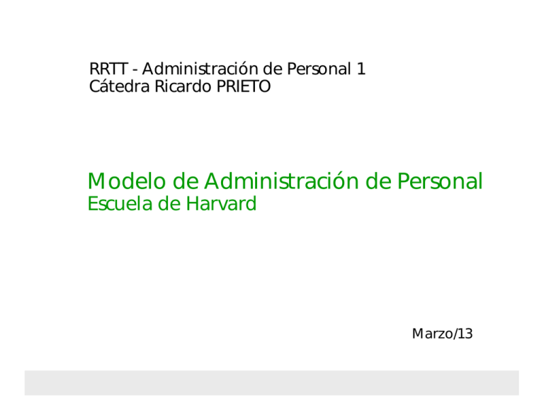 Modelo de Administración de Personal