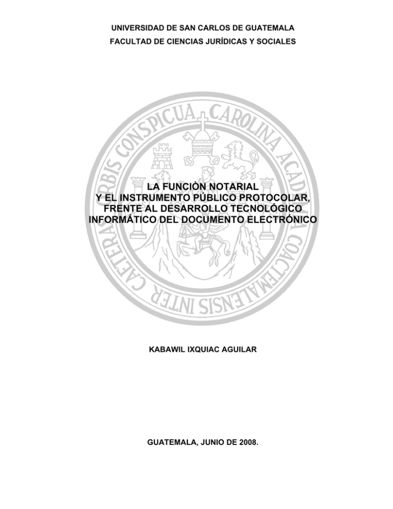 la funciòn notarial y el instrumento público