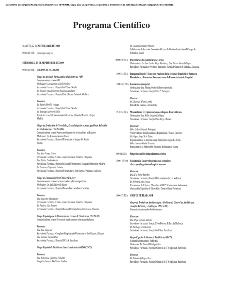 Programa Científico