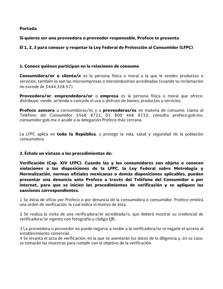 Portada Si quieres ser una proveedora o proveedor responsable