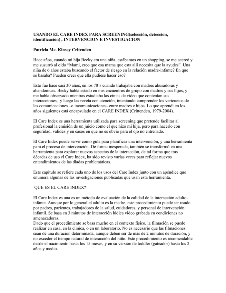 Usando el CARE-Index Para Screening