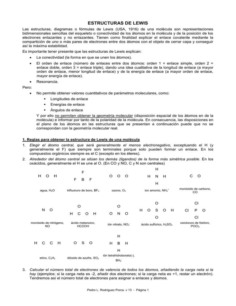 ESTRUCTURAS DE LEWIS