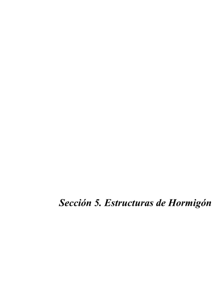 Sección 5. Estructuras de Hormigón