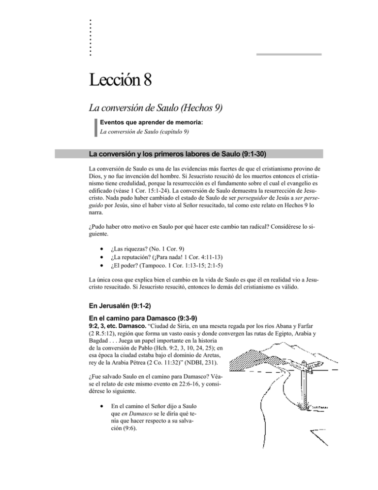 La conversión de Saulo (Hechos 9)