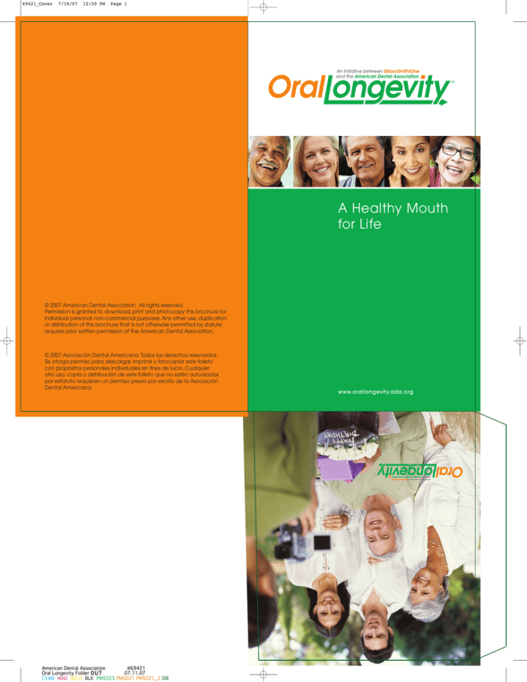 ADA.org: Oral Longevity Brochure