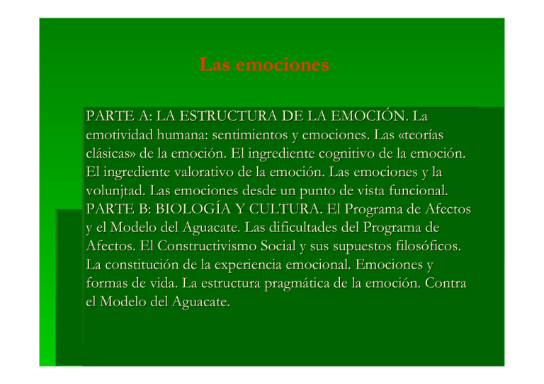 Tema 4: Las emociones