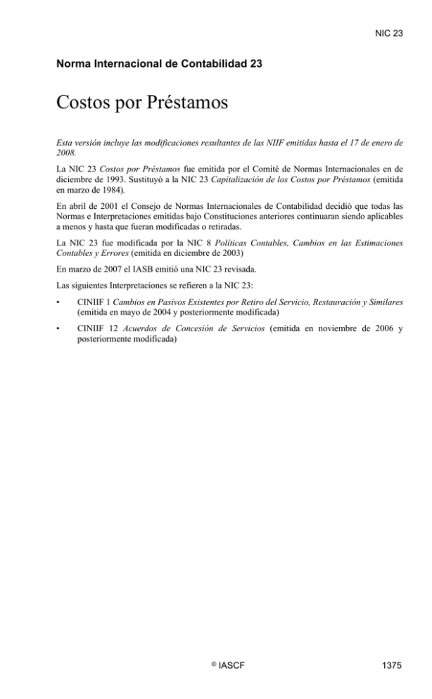 Norma Internacional de Contabilidad 23