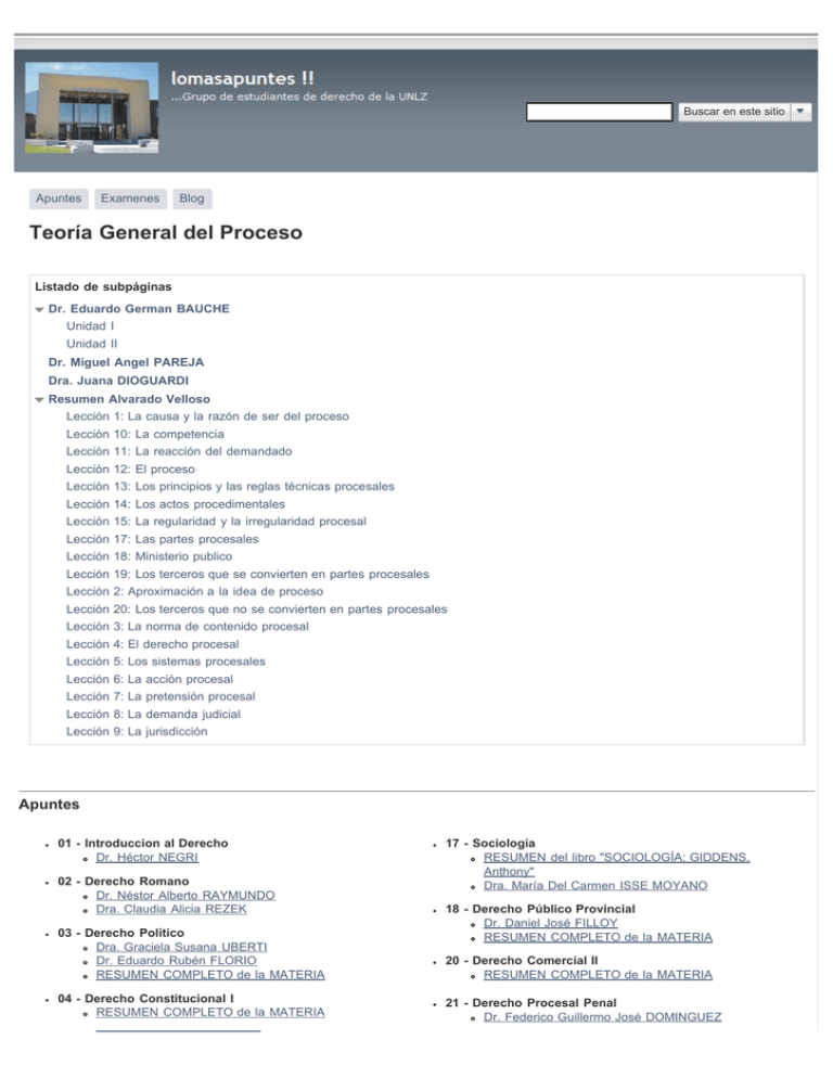 Teoría General del Proceso