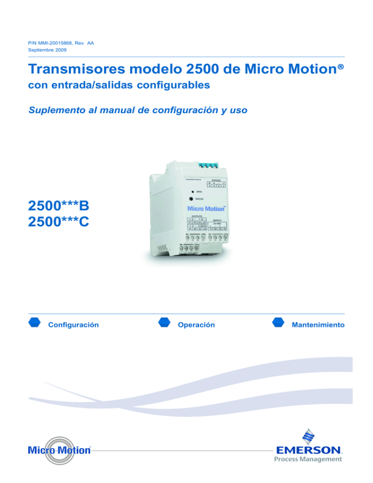 Transmisores modelo 2500 con entrada/salidas
