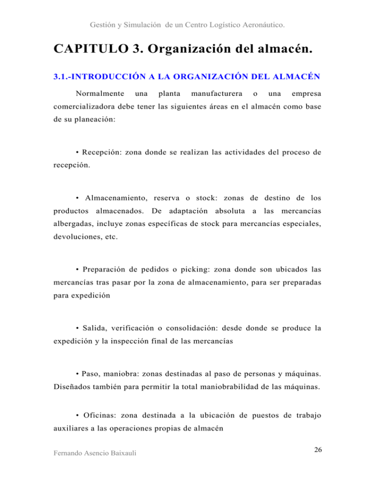 CAPITULO 3. Organización del almacén.