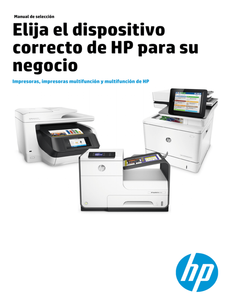 Elija el dispositivo correcto de HP para su negocio