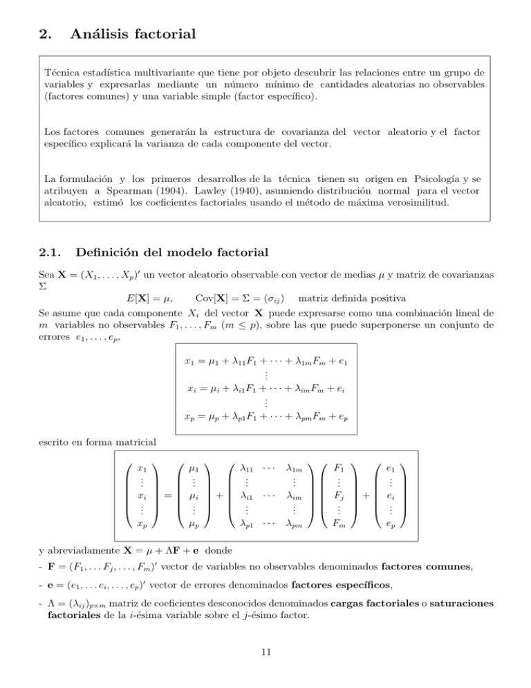 2. Análisis factorial