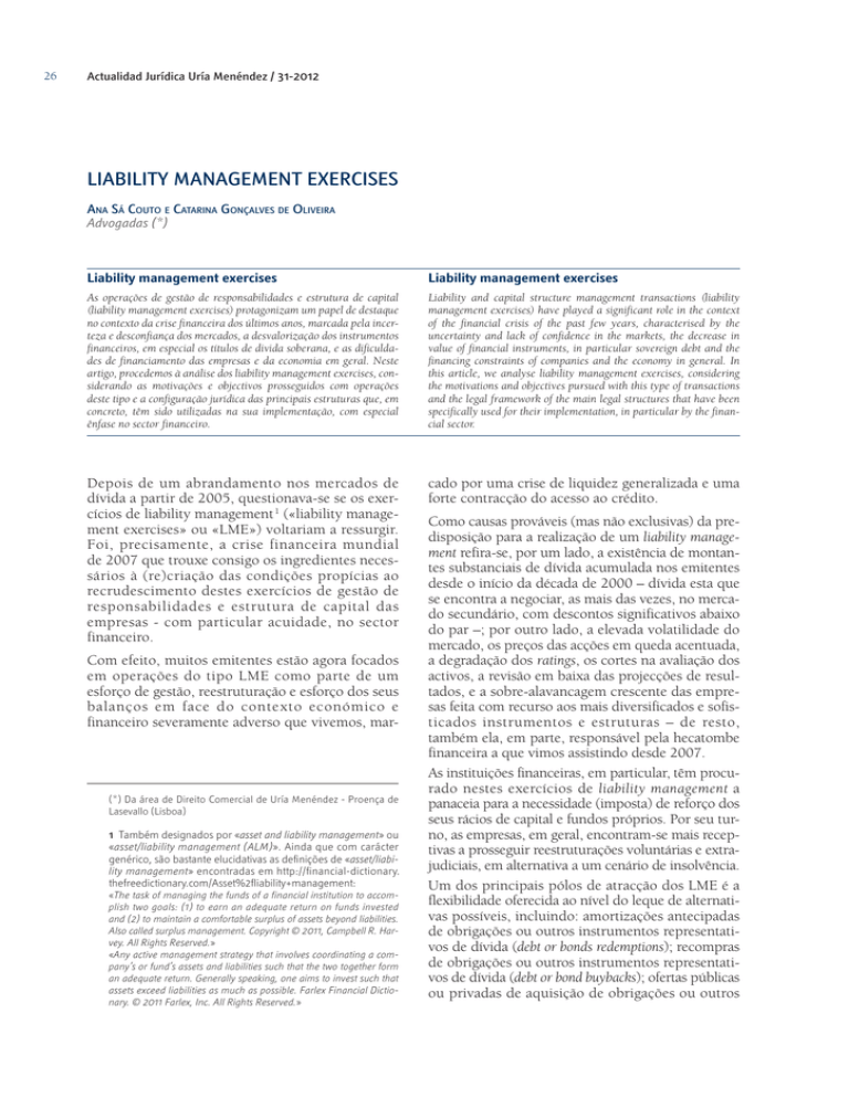 Liability Management Exercises