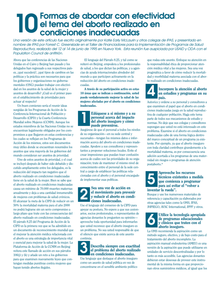 10 Formas de abordar con efectividad el tema del aborto